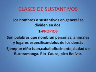 El nombre o sustantivo | PPTX