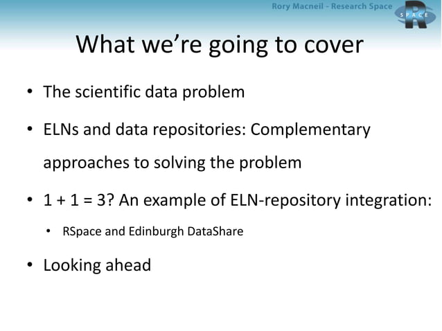 Integrating an electronic lab notebook with a data repository; American Chemical Society March ...