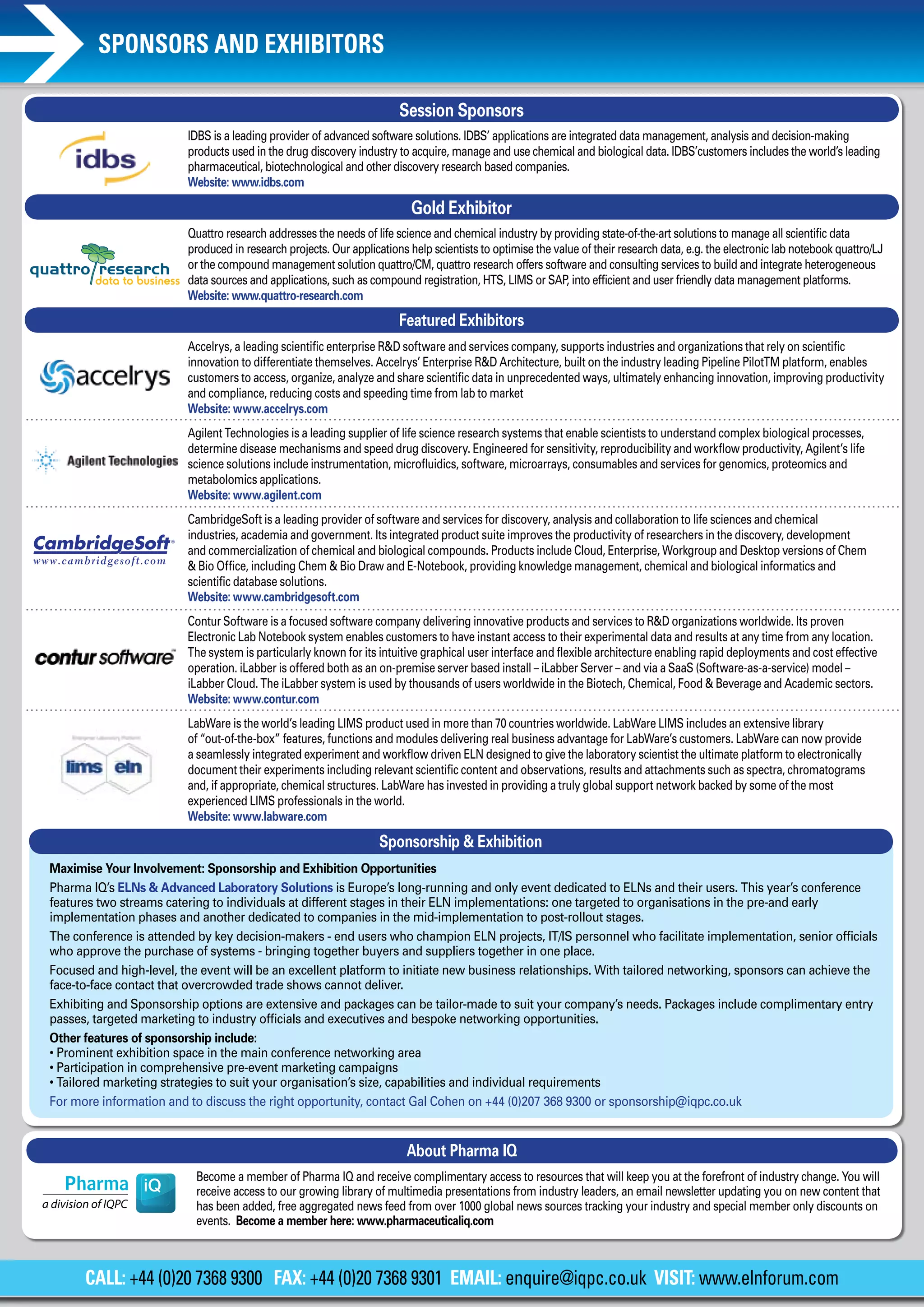 10th Annual ELNs and Advanced Laboratory Solutions Forum | PDF