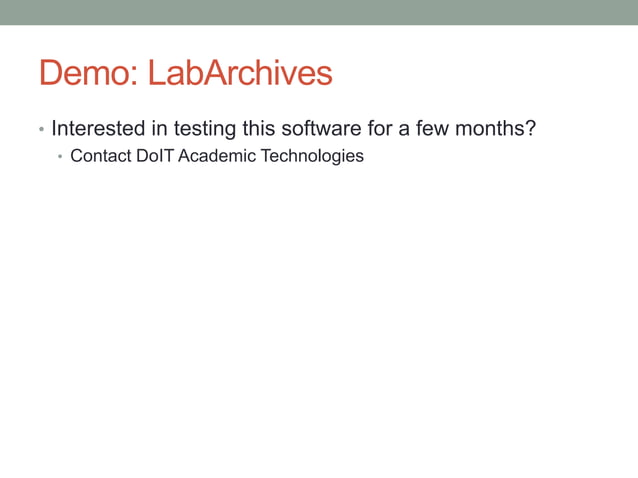 Electronic Lab Notebooks | PPTX