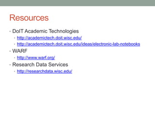 Electronic Lab Notebooks | PPTX
