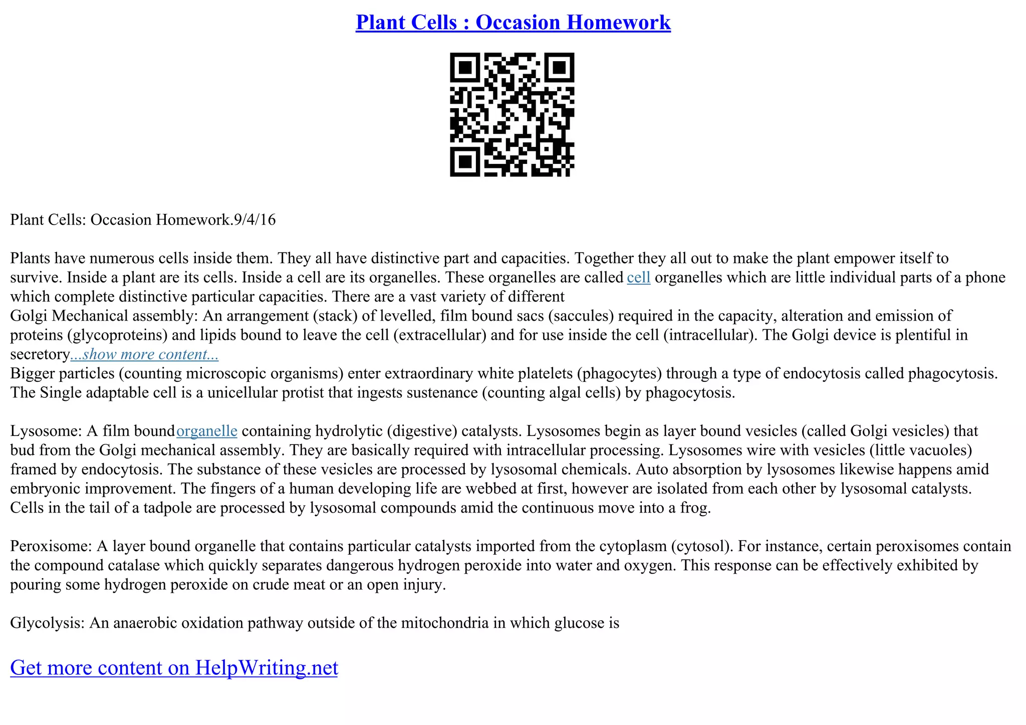 Elodea Plant Cell Structure | PDF