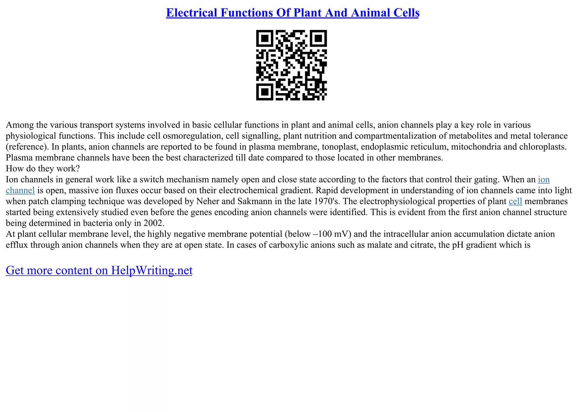 Elodea Plant Cell Structure | PDF