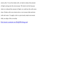 Elodea Plant Cell Structure | PDF