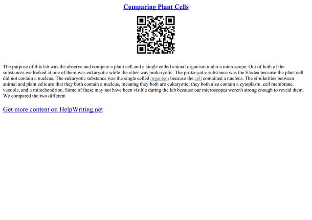 Elodea Plant Cell Structure | PDF | Biological Sciences | Science