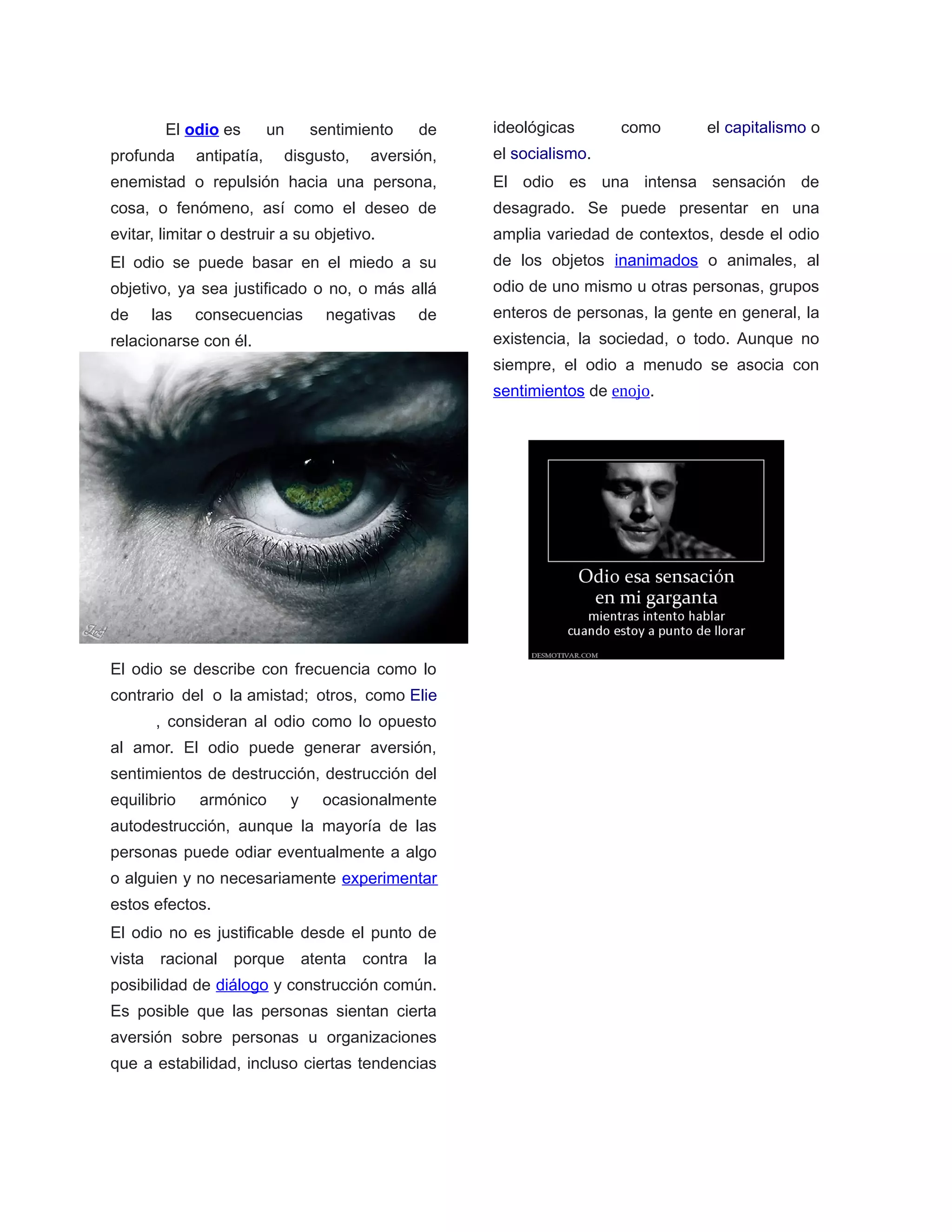 El odio | PDF