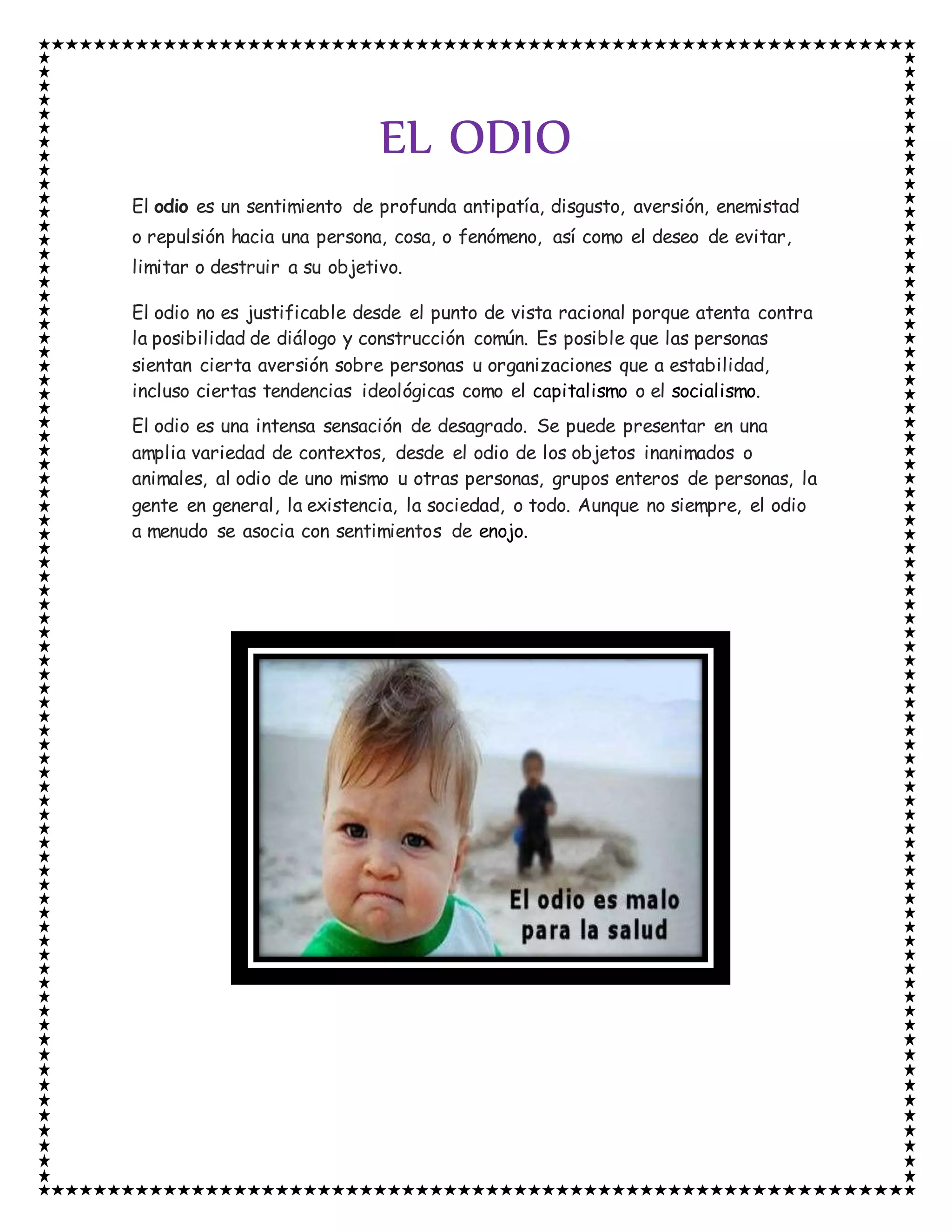El odio | DOCX
