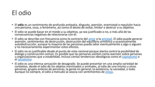 El odio | PPTX