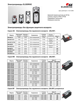 Elodrive (германия) цены 2009 | PDF