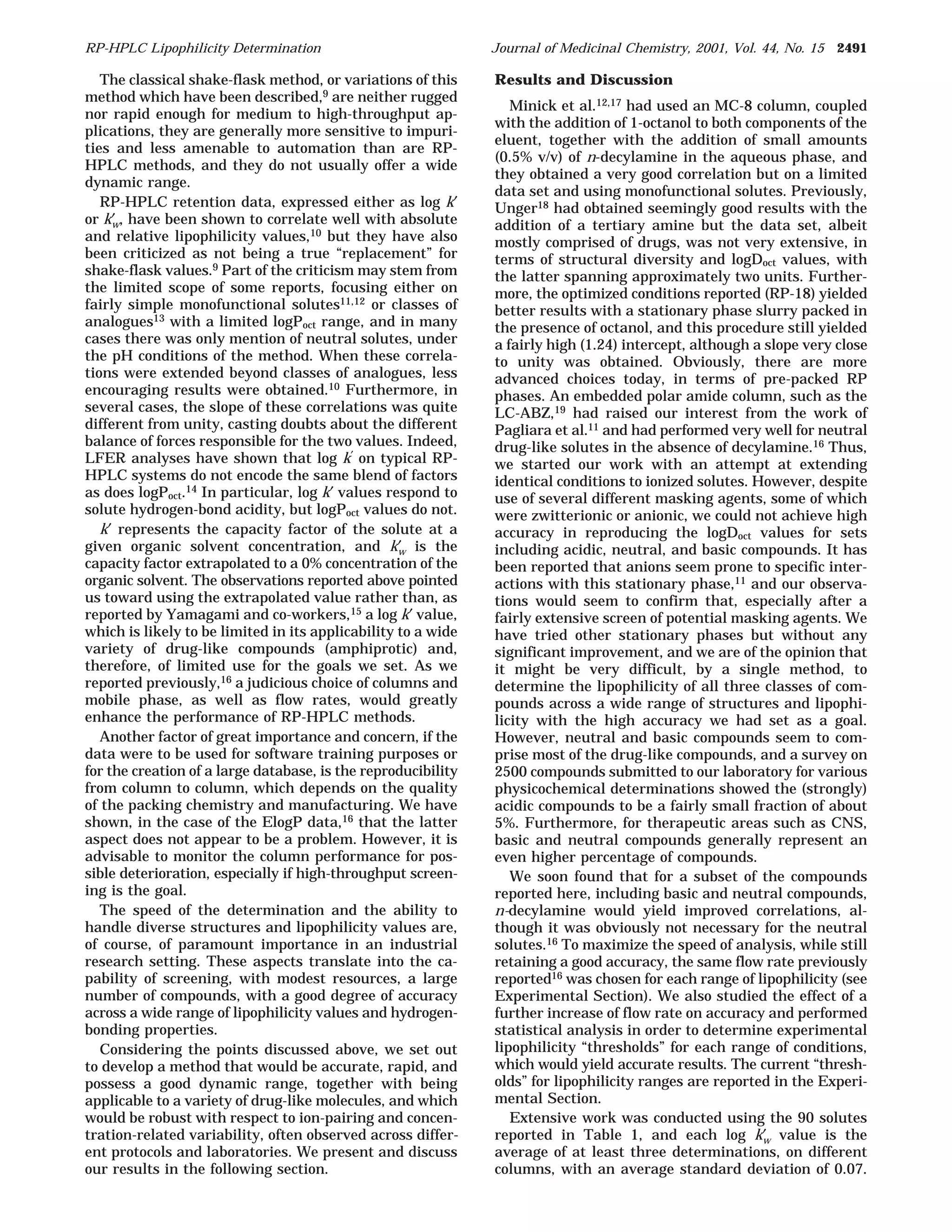 ElogDoct: A Tool for Lipophilicity Determination in Drug Discovery. 2 ...