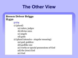 Elohim In Scripture | PPT | Christianity | Religion & Spirituality