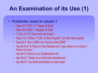 Elohim In Scripture | PPT | Christianity | Religion & Spirituality