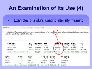 Elohim In Scripture | PPT | Christianity | Religion & Spirituality