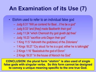 Elohim In Scripture | PPT