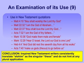 Elohim In Scripture | PPT | Christianity | Religion & Spirituality