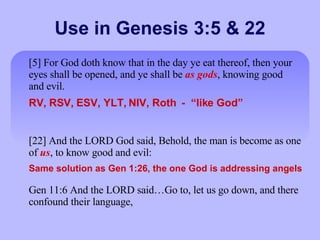 Elohim In Scripture | PPT | Christianity | Religion & Spirituality