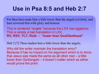 Elohim In Scripture | PPT | Christianity | Religion & Spirituality