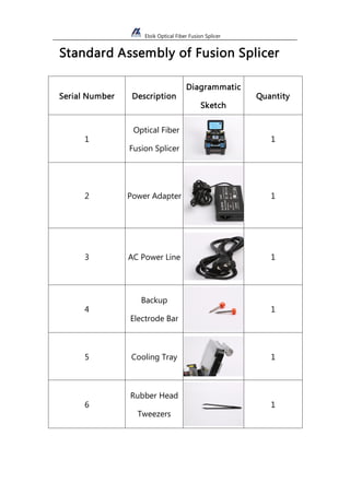 Eloik fiber optic fusion splicer alk 88doc | PDF