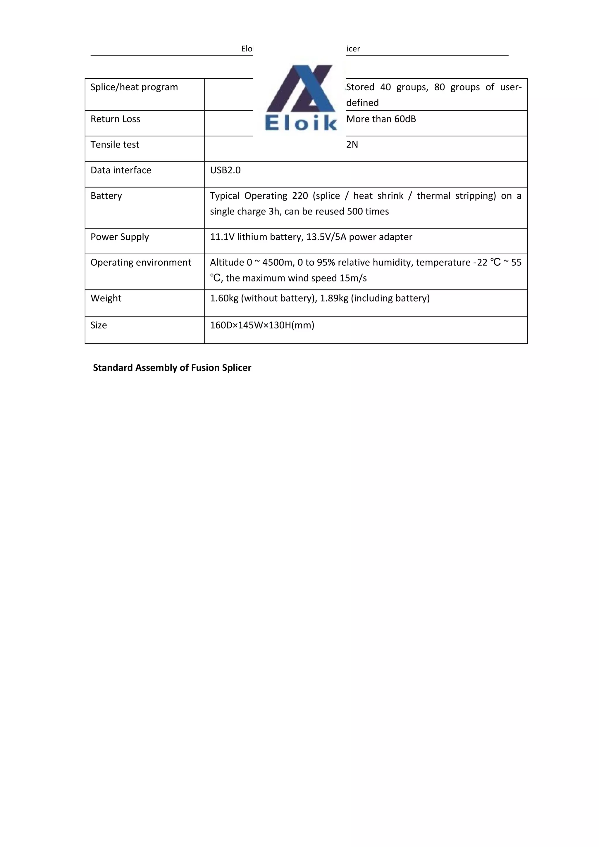 Eloik fiber optic fusion splicer alk 88doc | DOC