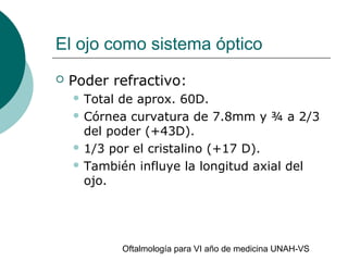 El ojo como sitéma óptico | PPT