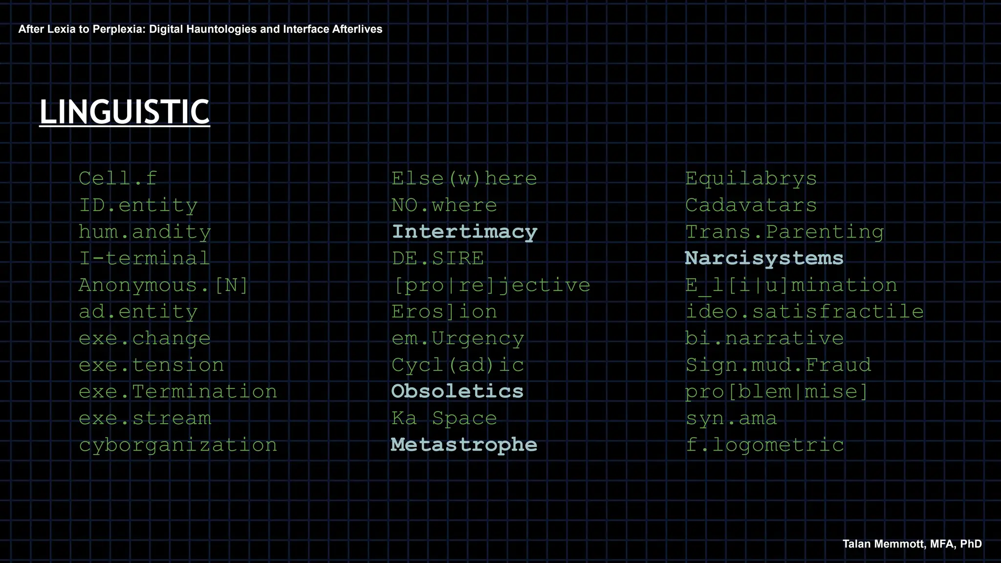 After Lexia to Perplexia: Digital Hauntologies and Interface Afterlives | PPTX