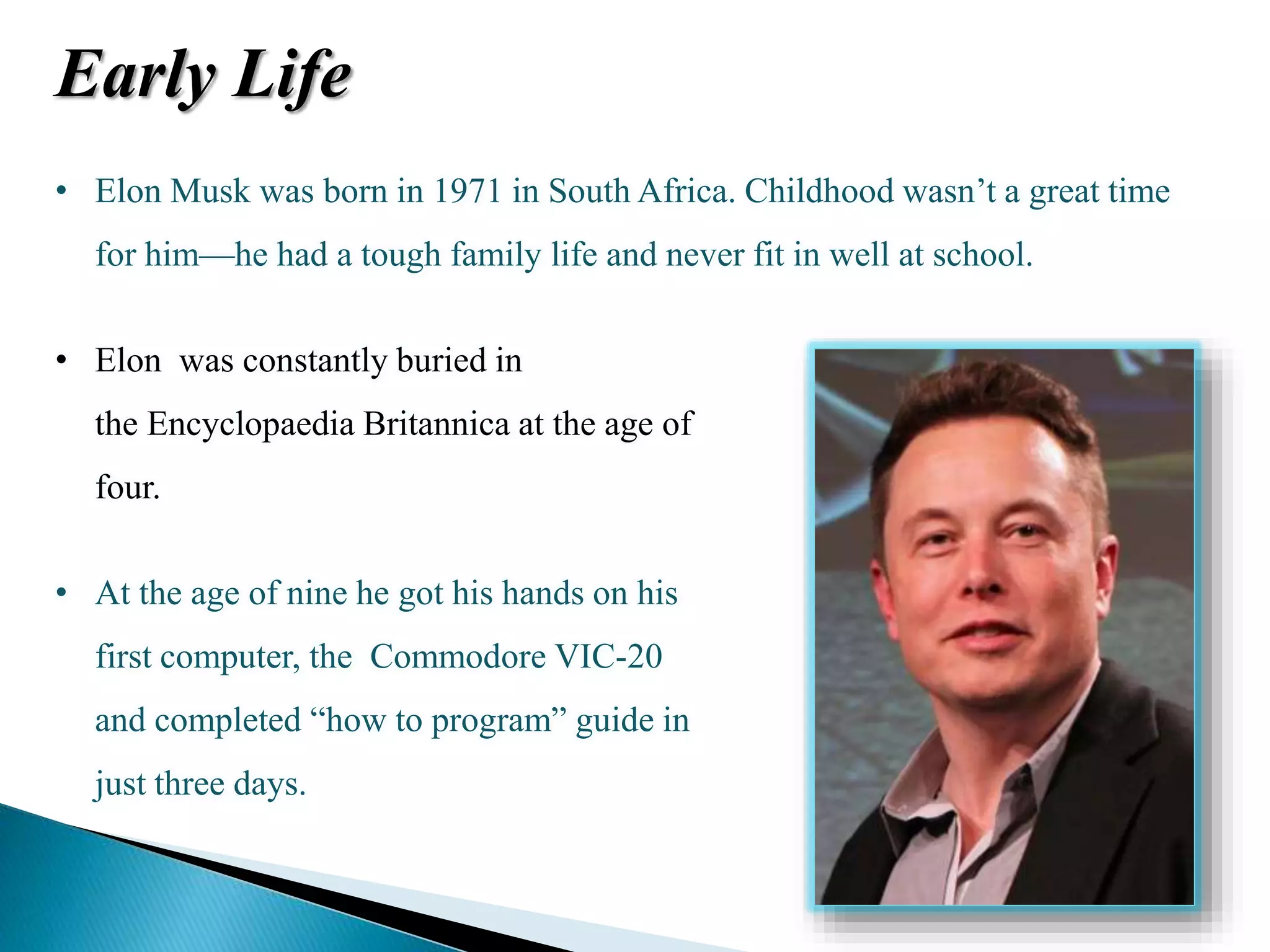Biography of "Elon musk" | PPTX