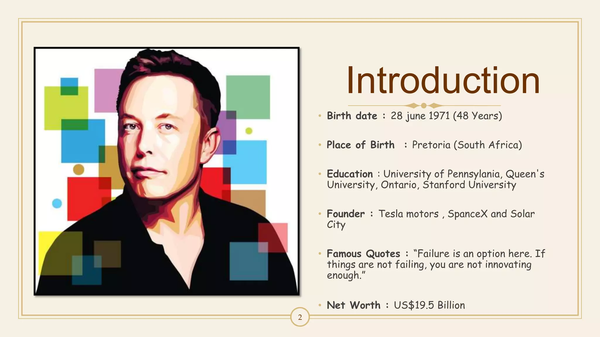 Elon Musk PPT | PPTX