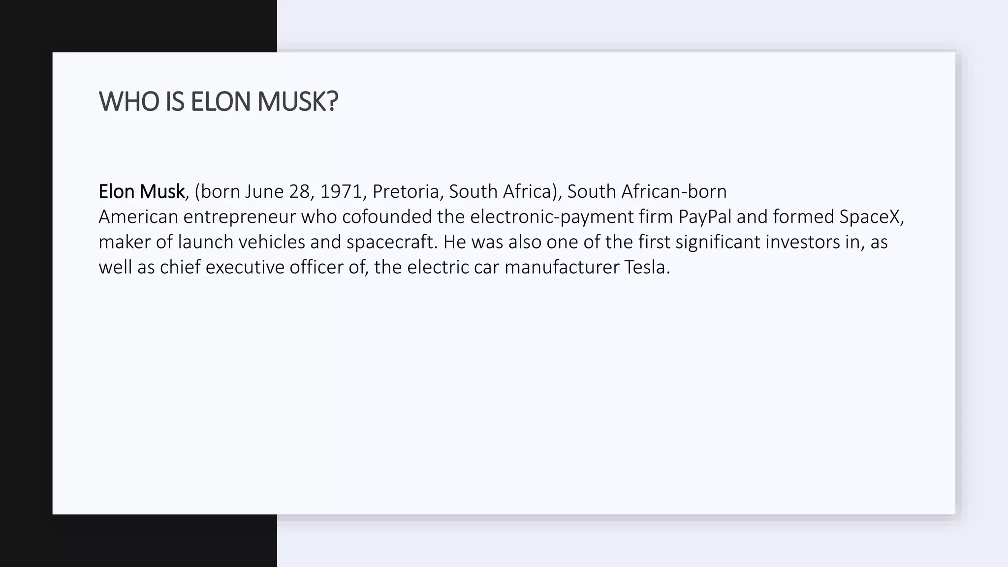 Elon Musk | PPT