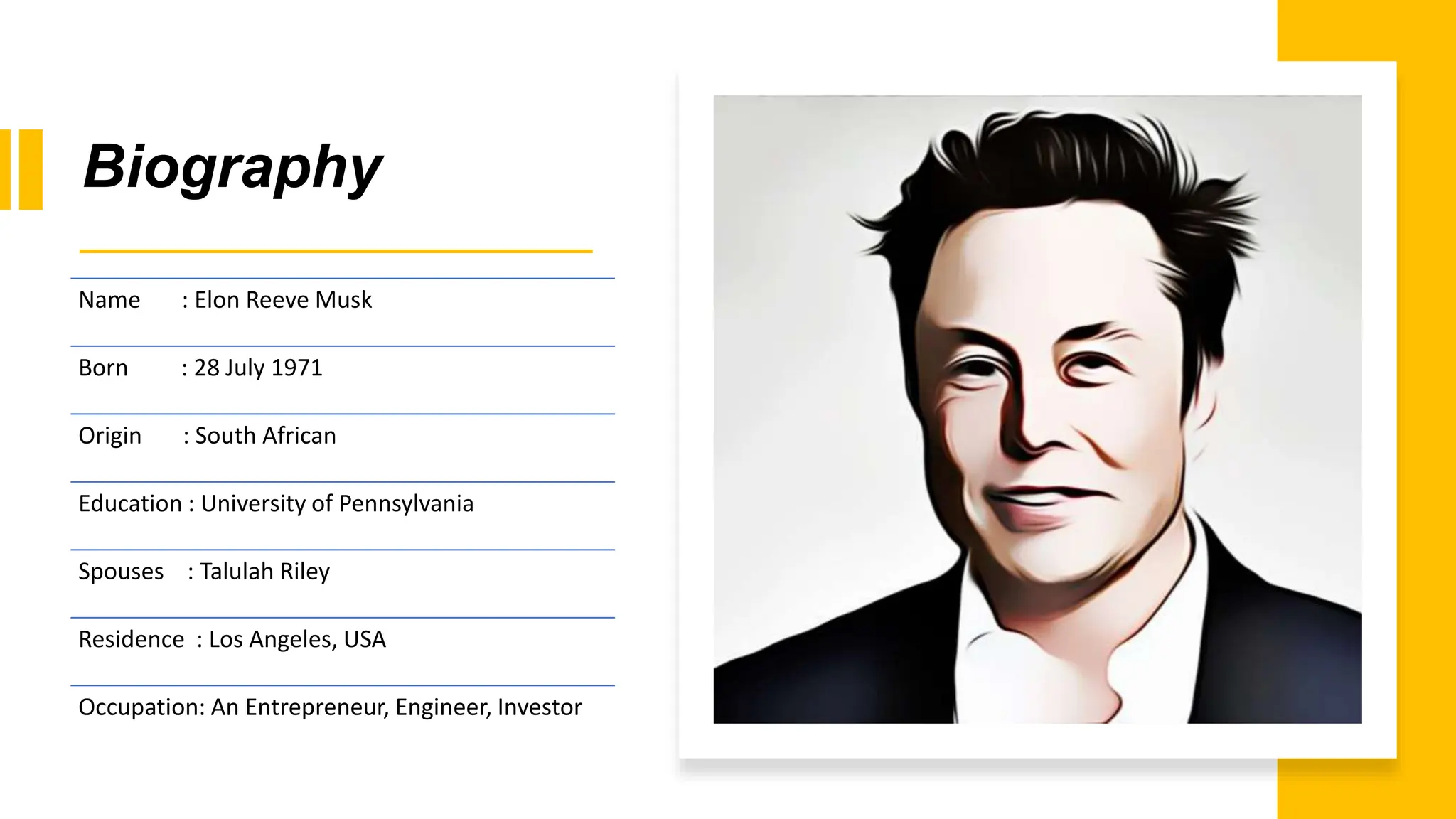 About Entrepreneur ELON MUSK .pptx... | PPTX