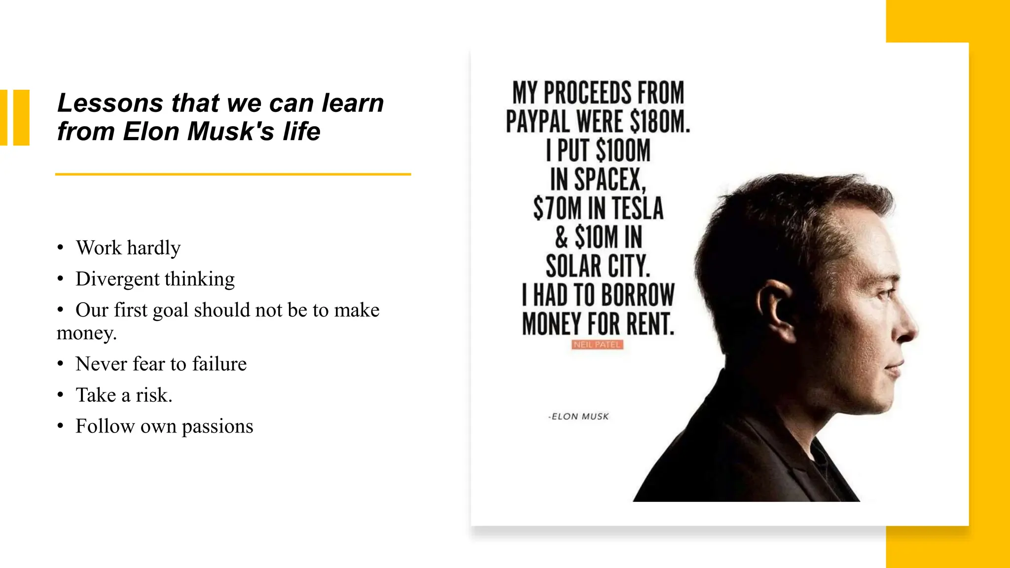 About Entrepreneur ELON MUSK .pptx... | PPTX
