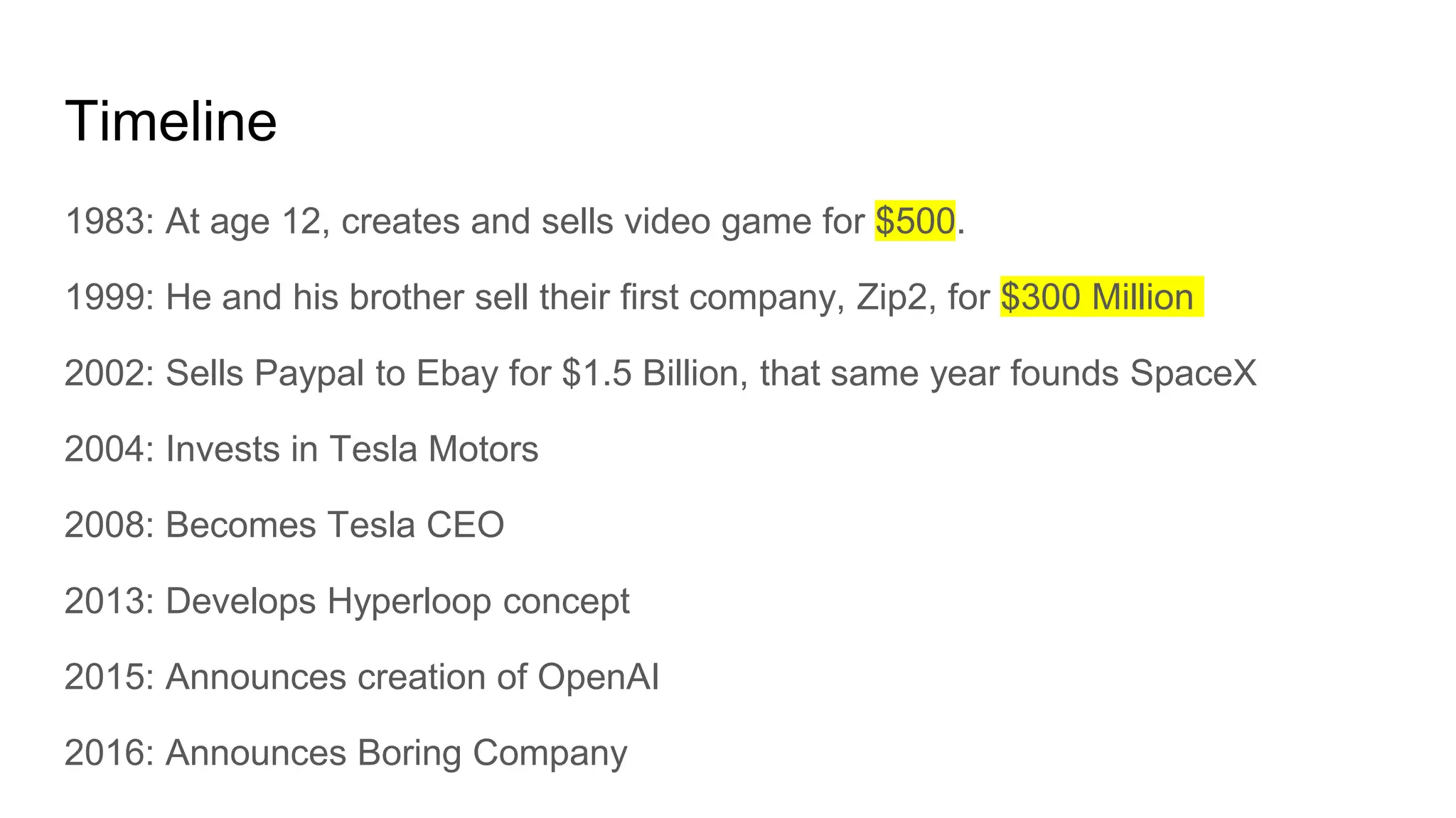 Elon Musk presentation explaning the work done by elon | PPTX