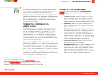 Eloqua Benchmark Report | PDF