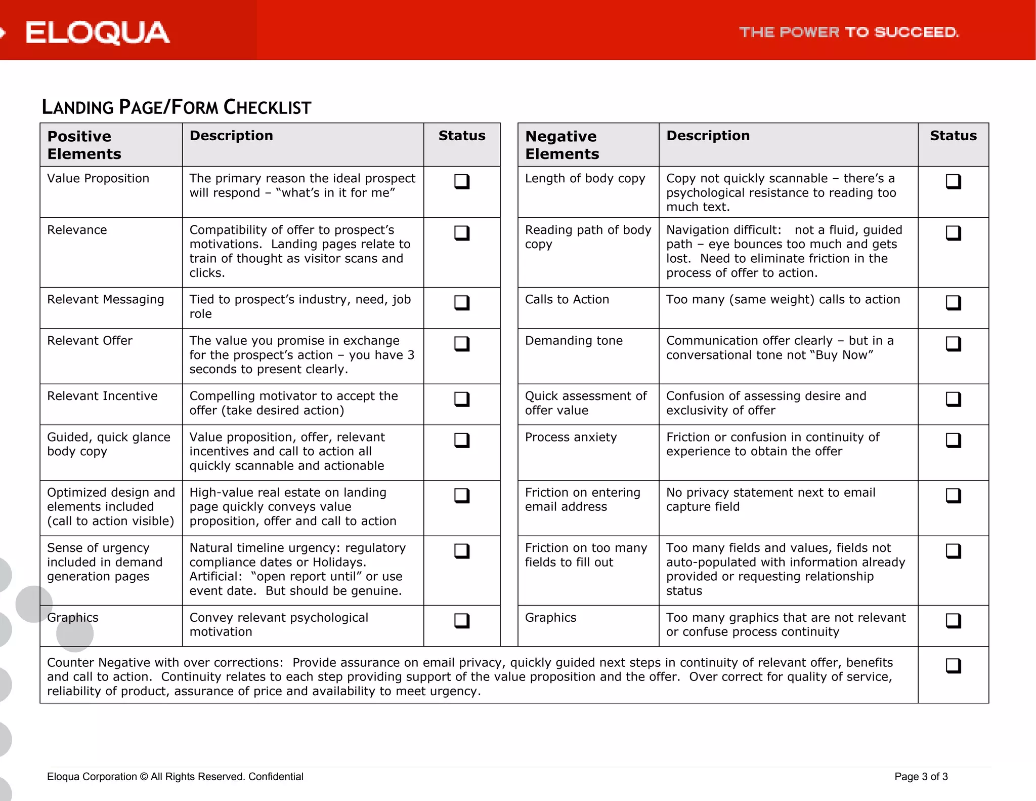 Eloqua Checklists For Email Mktg Effectiveness | PDF | Business ...