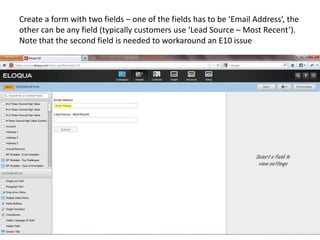 Eloqua configuration for kwanzoo lead form campaigns | PPT | Free Download