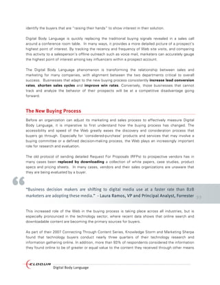 Eloqua Digital Body Language | PDF | Internet | Computing