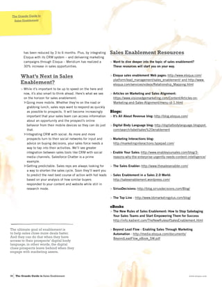 Eloqua Grande Guide to Sales Enablement | PDF | Sales | Business