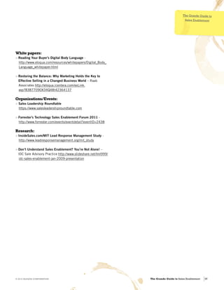 Eloqua Grande Guide to Sales Enablement | PDF | Sales | Business