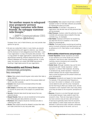 Eloqua Grande Guide to Deliverability and Privacy | PDF