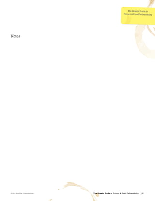 Eloqua Grande Guide to Deliverability and Privacy | PDF