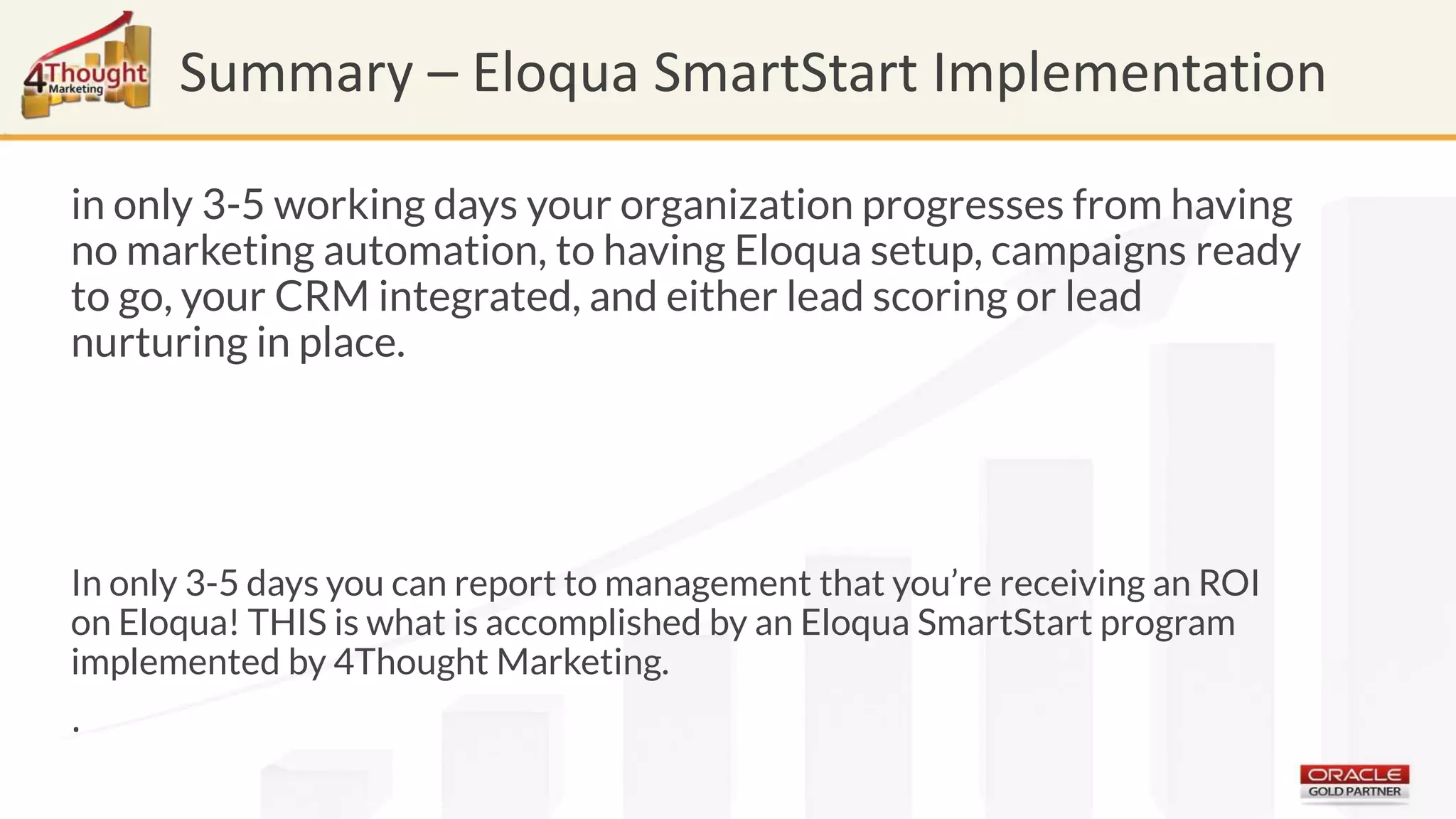 Eloqua SmartStart Implementation | PPTX