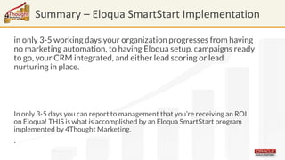 Eloqua SmartStart Implementation | PPTX | Cloud Computing | Internet