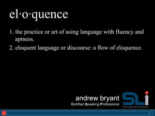 Speaking with Eloquence | PPT