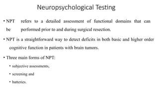 Surgical techiniques in tumors of eloquent areas of brain | PPTX