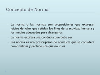 El ordenamiento de la conducta (normas) | PPT