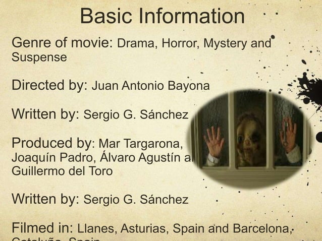 El orfanato | PPTX | Movies | Entertainment