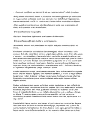 El origen del dinero cuento | PDF