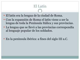 El origen del idioma que usamos | PPT