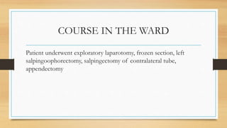 appendectomy in mucinous cyst adenoma | PPT