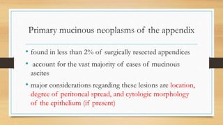 appendectomy in mucinous cyst adenoma | PPT