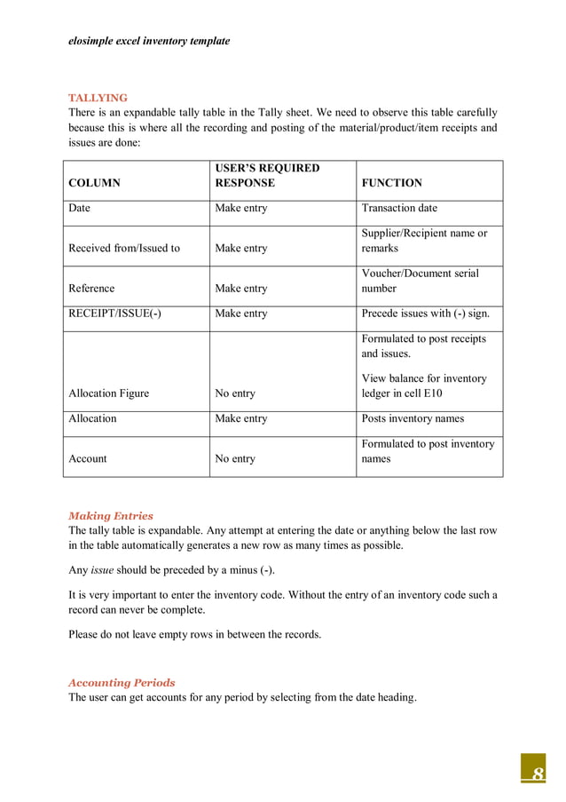 Elosimple excel inventory | PDF